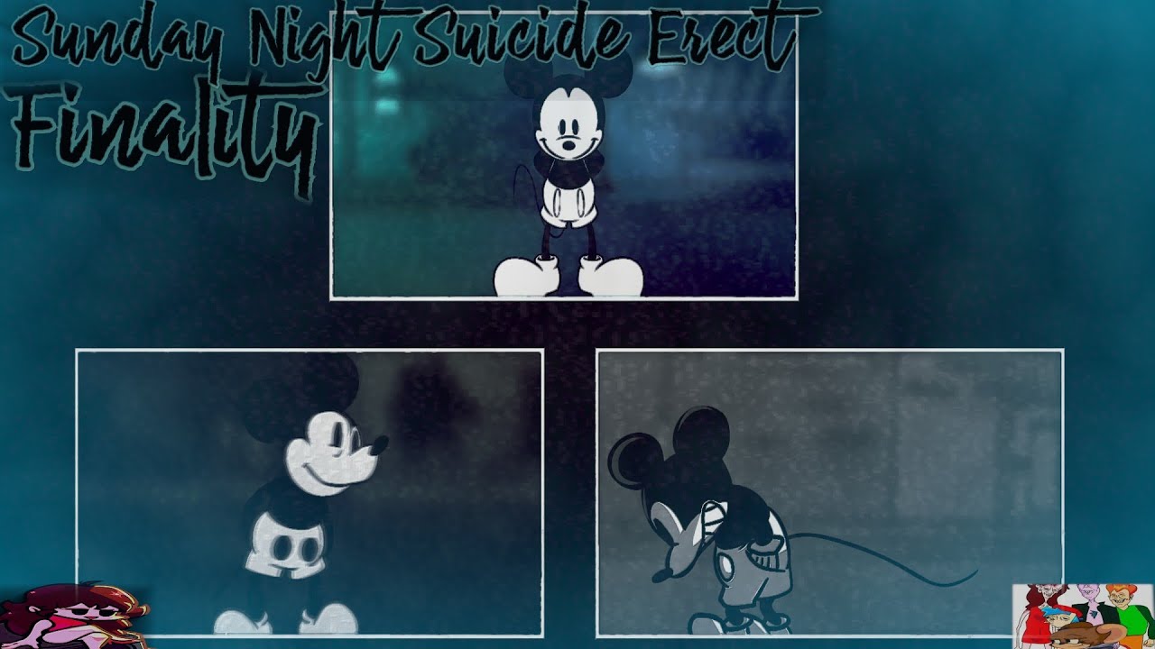 Friday Night Funkin' Sunday Night Suicide Erect (FNF Mod) Mickey Mouse ...