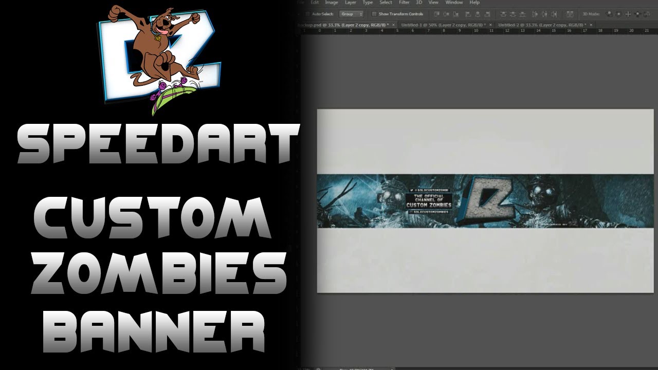 Speed Art: Custom Zombie's Banner! - YouTube