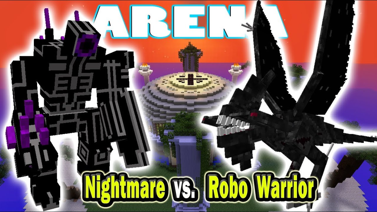 Minecraft Arena Battle Nightmare vs. Robo Warrior - YouTube