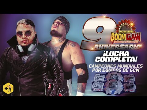 Por el Campeonato de Parejas GCW: Los Macizos (C) VS Damián 666 y Joe Lider c/Halloween VS Masada