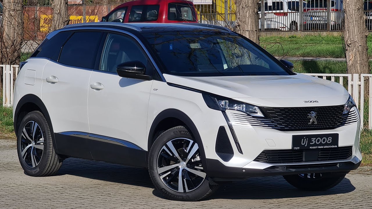Peugeot 3008 GT MHEV 48V 1.2 136HP+22kW e-DCS6 Pearlescent White - YouTube