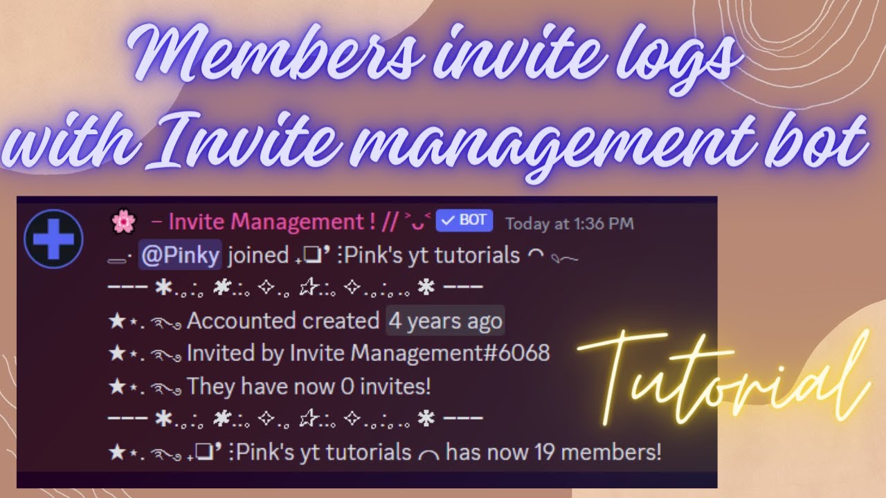 Members invite logs | Invite management bot | Discord Tutorial - YouTube