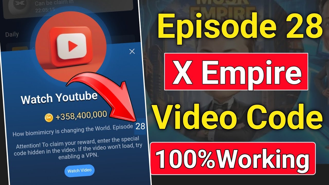 Episode 28 Youtube Video Code X Empire | Musk Empire Watch YouTube ...