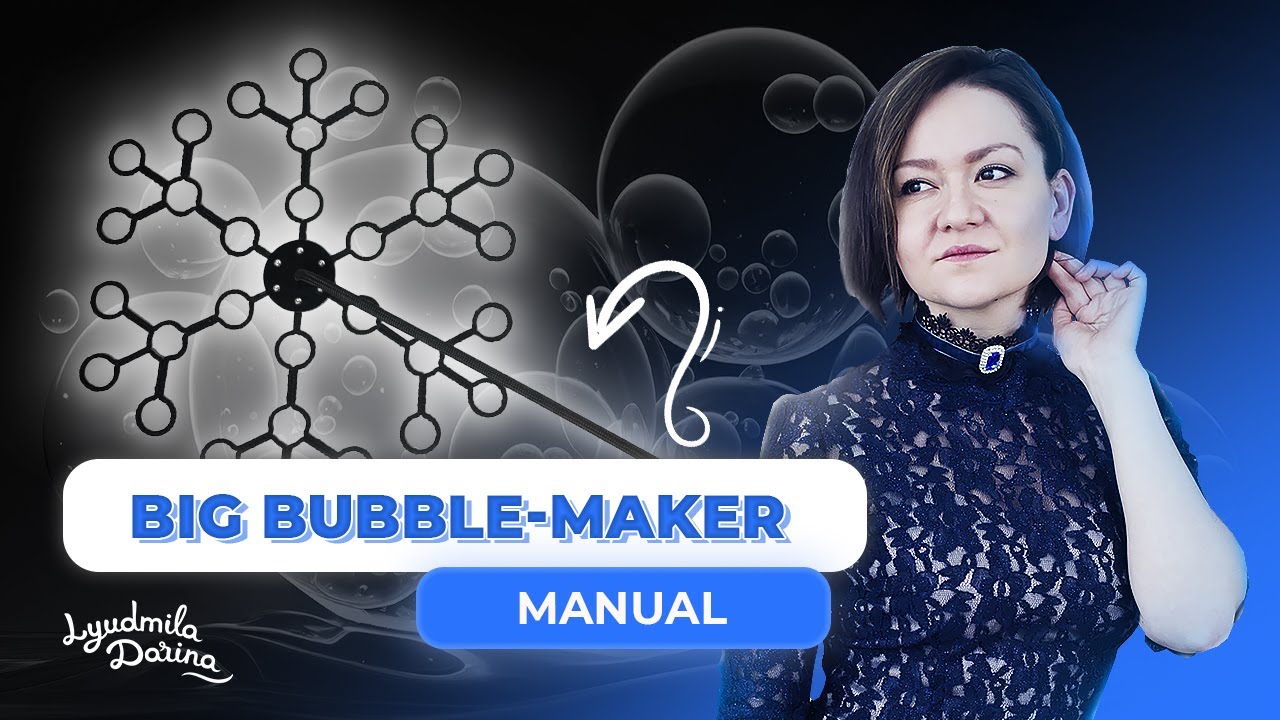 Instructions for the Big Bubblemaker Bubble Show Racket (assembly and use - 2025) - YouTube