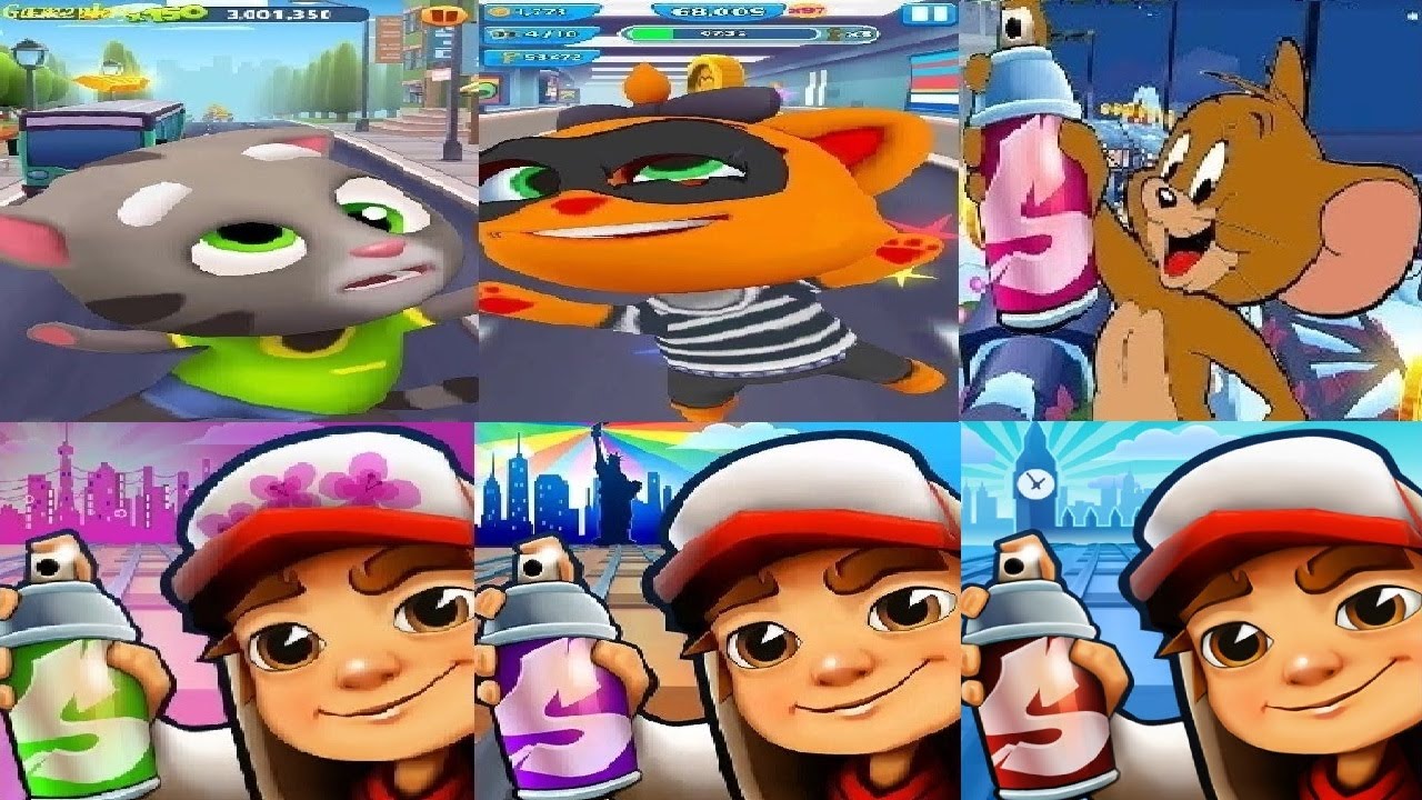 Subway Surfers 2022 VS 2023 VS Panda Run koko the robber TALKING TOM ...