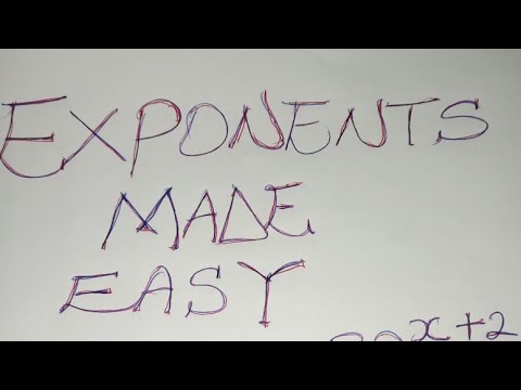 EXPONENTS MADE EASY|Solving Exponential Functions|# ...