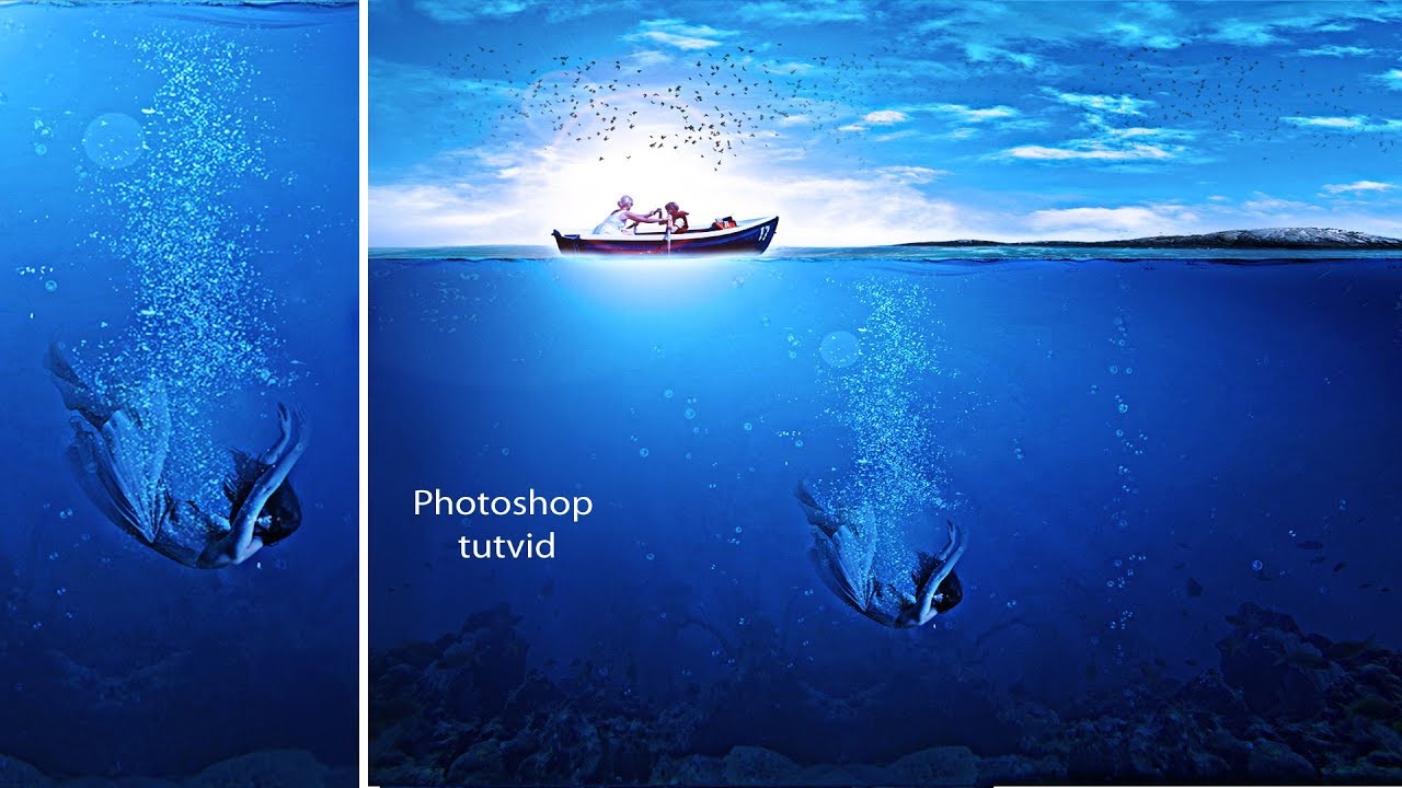 Under Water Photo Manipulation Tutorial by Photoshop tutvid - YouTube