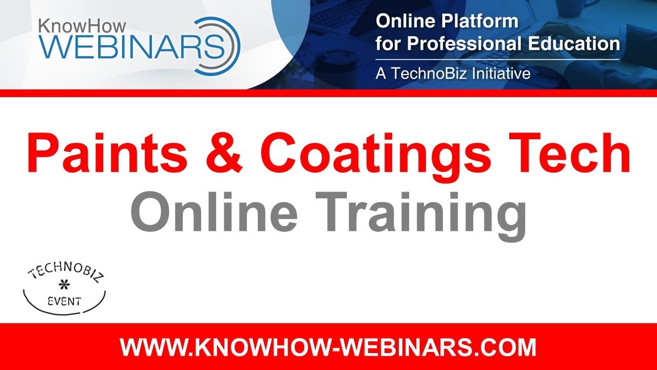 Paints & Coatings Technology - Online Training (KnowHow Webinars ...