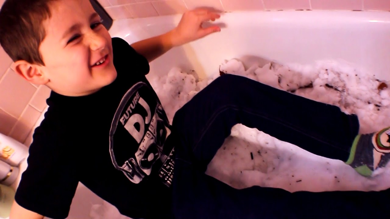 snow bath challenge - YouTube
