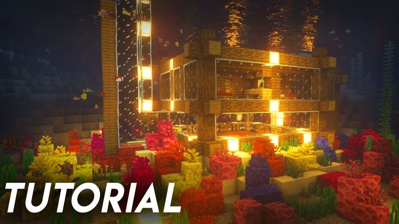 Minecraft Easy Underwater FULL Survival House Tutorial (How to Build In ...