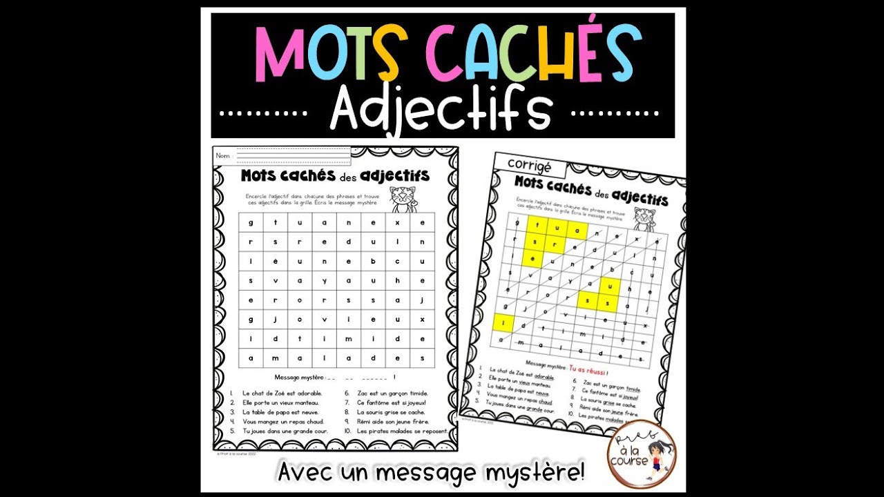 Mots cachés des adjectifs - YouTube