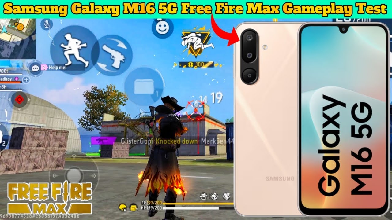 Samsung Galaxy M16 5G Free Fire Max Gameplay Test || Samsung M16 5G ...