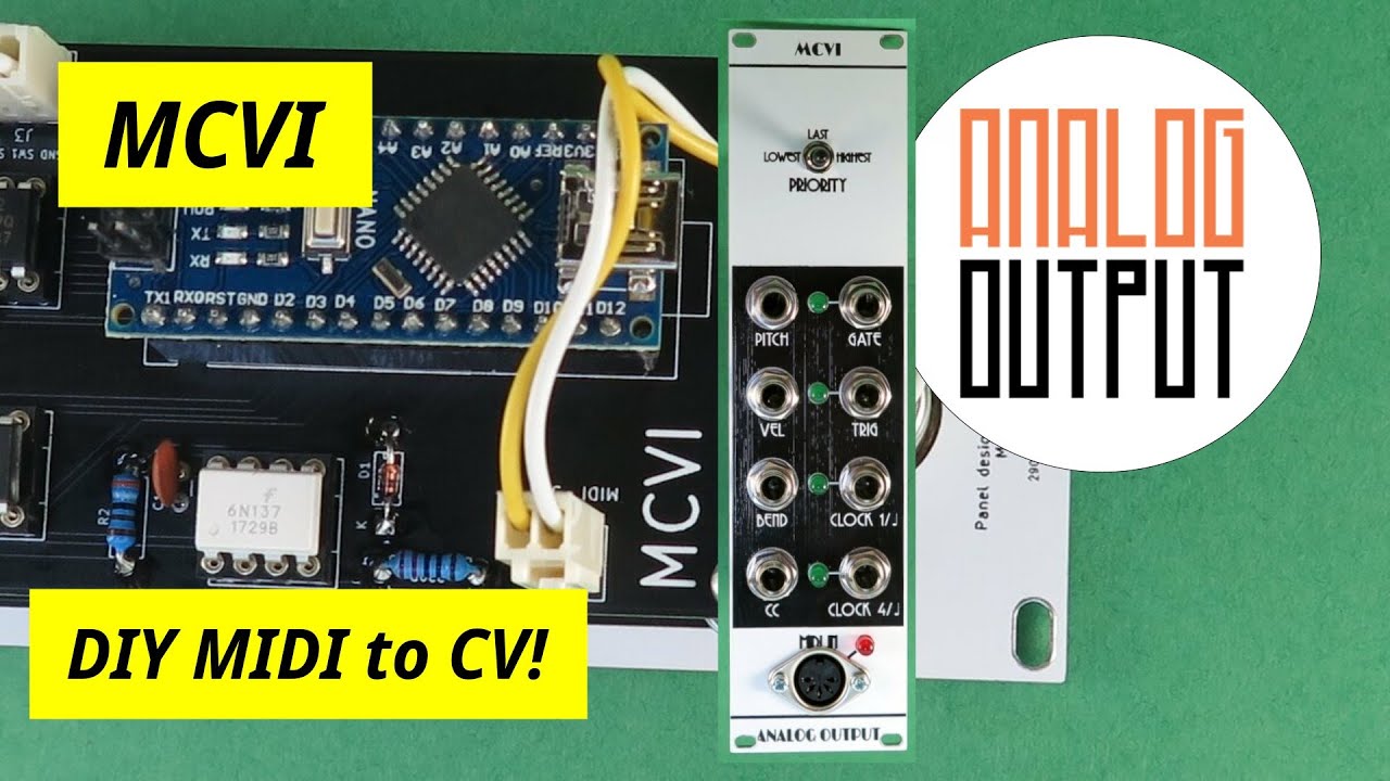 MCVI: A MIDI to Control Voltage synth module (Mark I) - YouTube