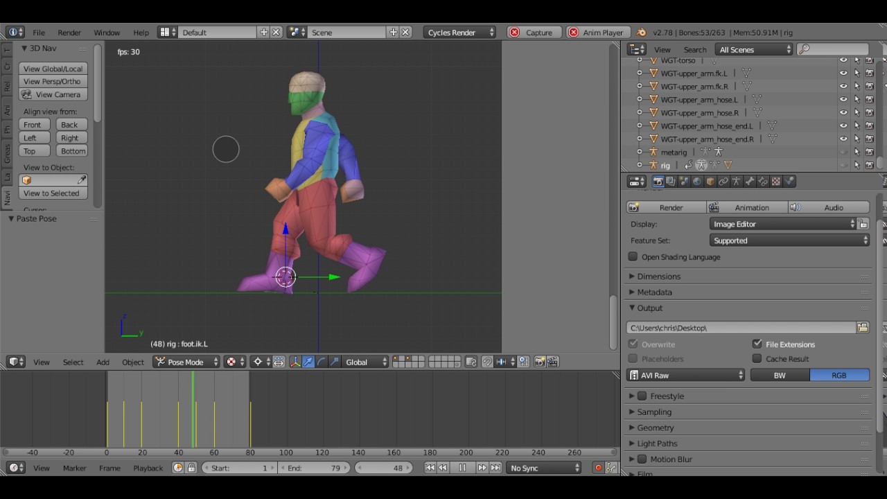 Blender simple walk cycle - YouTube