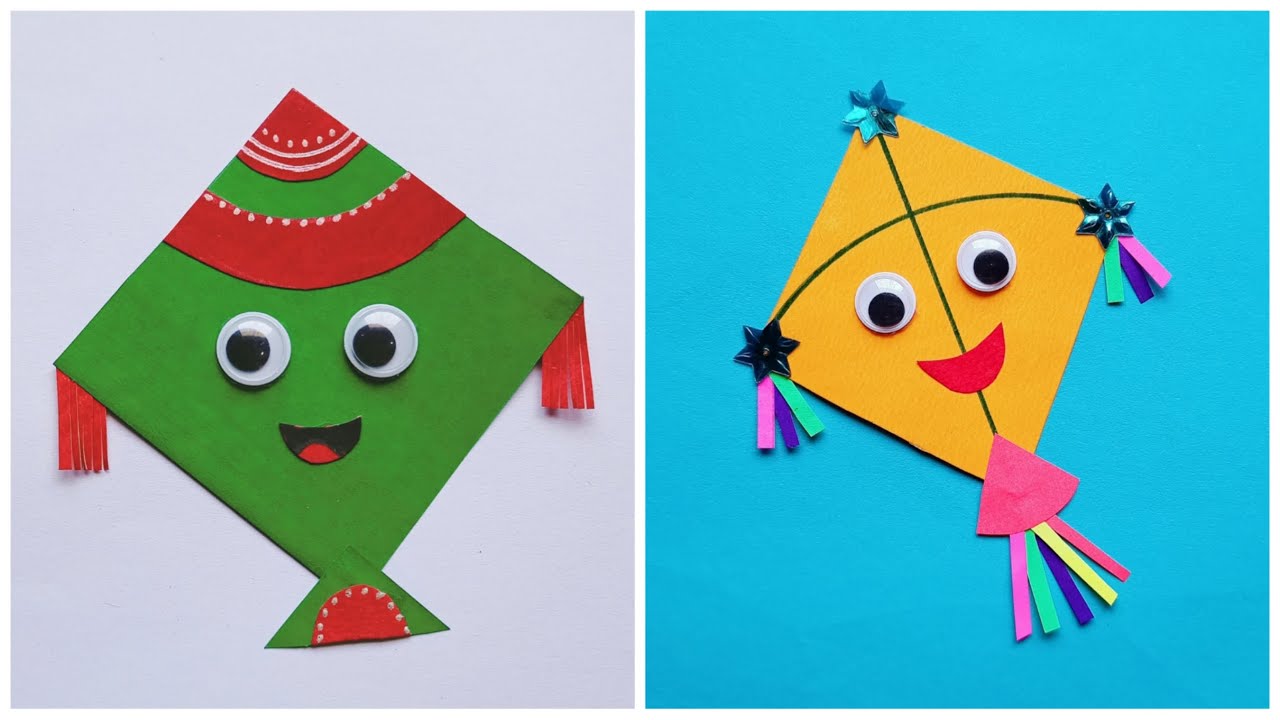 How to make paper kite for Makar Sankranti | simple Paper kite | Makar ...