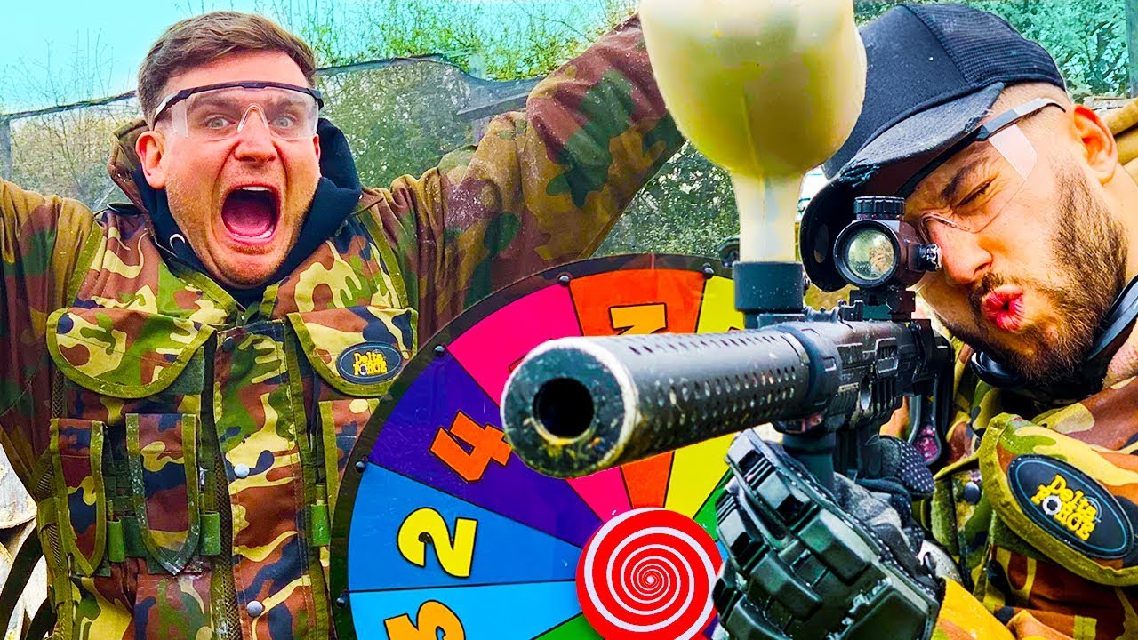 INSANE PAINTBALL ROULETTE CHALLENGE!! - YouTube