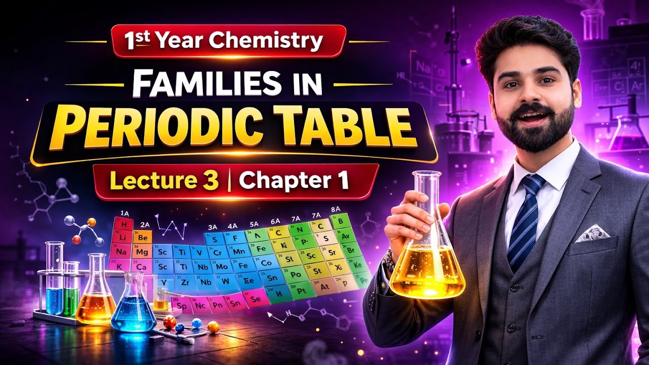 Families in Periodic Table | Lecture 3 | Chapter 1| FSc 1st year ...