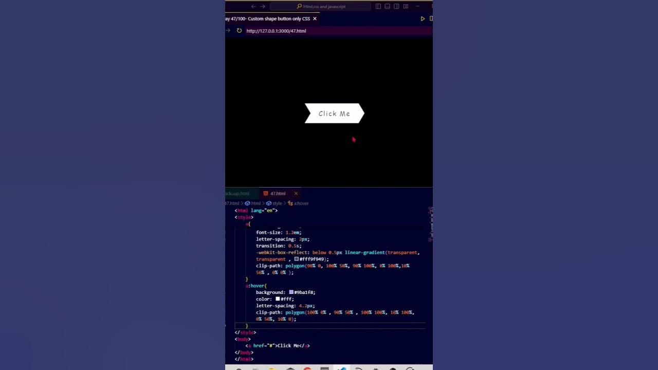 Custom Shape Button with animation effect#shorts #coding #trending #html# - YouTube