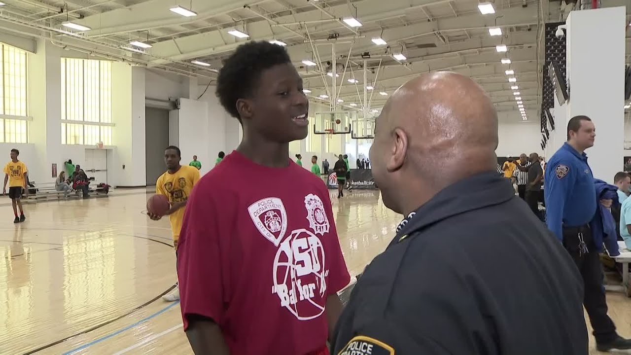 NYPD Holds Youth Basketball Tournament - YouTube