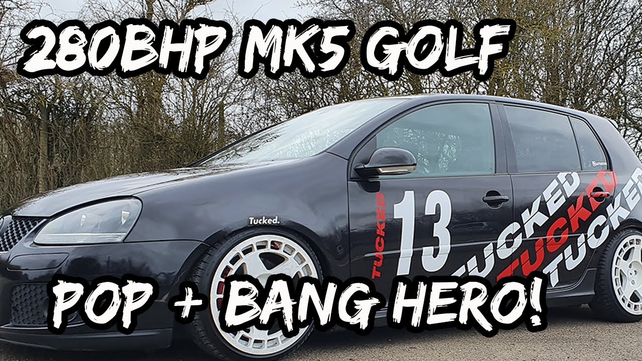 280BHP MK5 GOLF!! *GIVEAWAY INSIDE* SLAMMED WITH TUCKED LIVERY! - YouTube