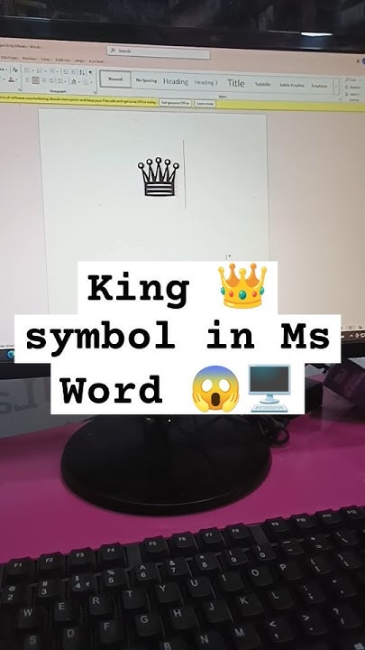 King 👑 symbol in Ms Word tricks 🖥️☠️ #mswordtricks #microsoftoffice #computereducation - YouTube