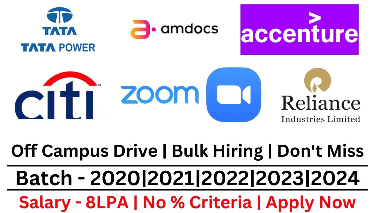 Off Campus Drive | Batch - 2020|2021|2022|2023 | Salary - 8LPA | Apply ...