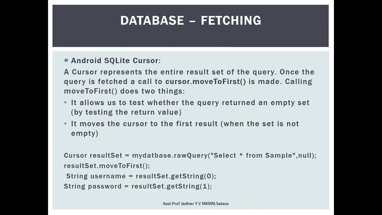 Android Database SQLite - YouTube