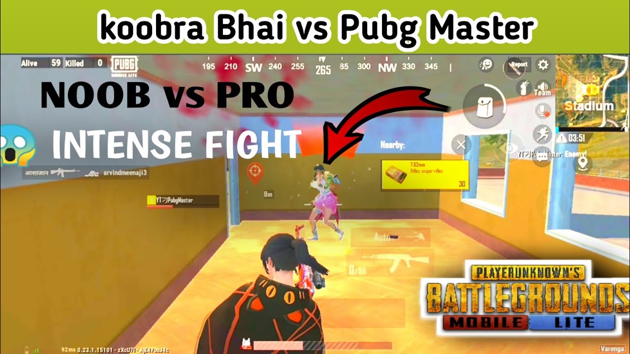 Koobra Bhai vs Pubg Master 😱 ।। INTENSE FIGHT।। PUBG MOBILE LITE ...
