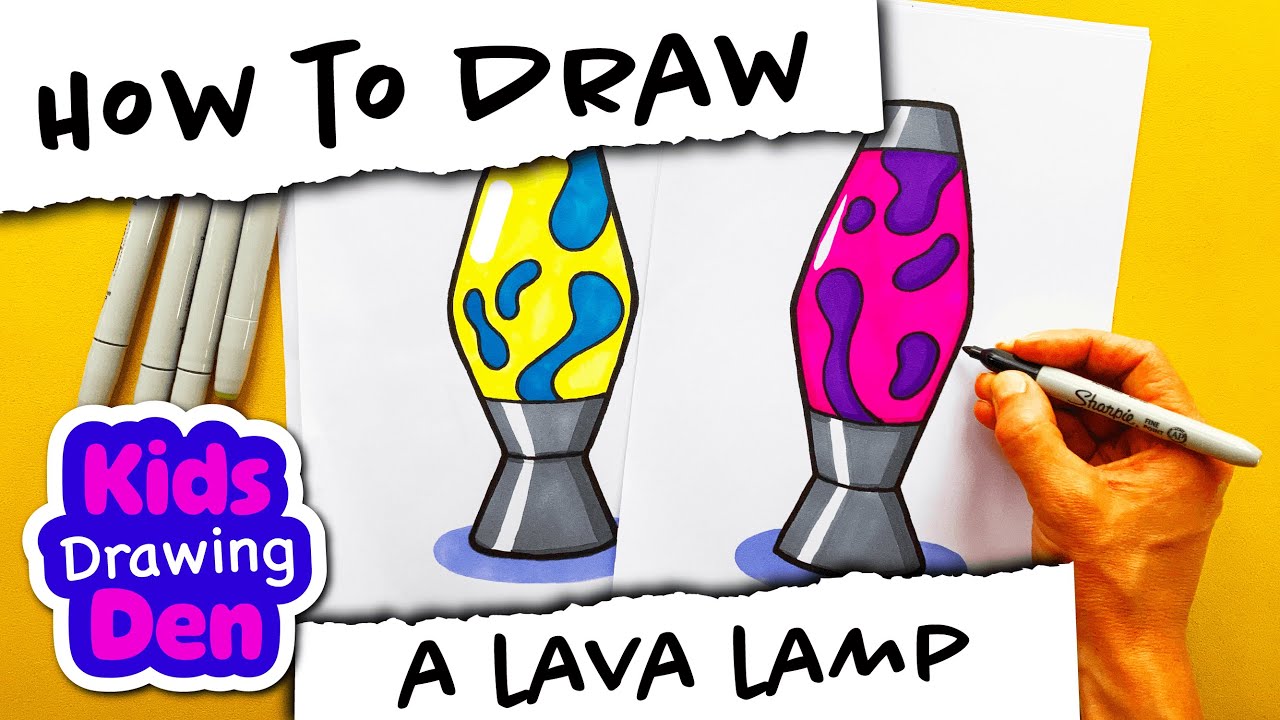 How to Draw a Lava Lamp – Easy Drawing for Kids - YouTube