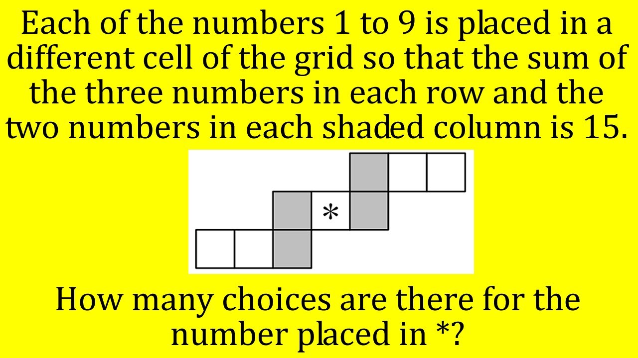 JMC 2021 q18 (UK Junior Maths Challenge) - YouTube