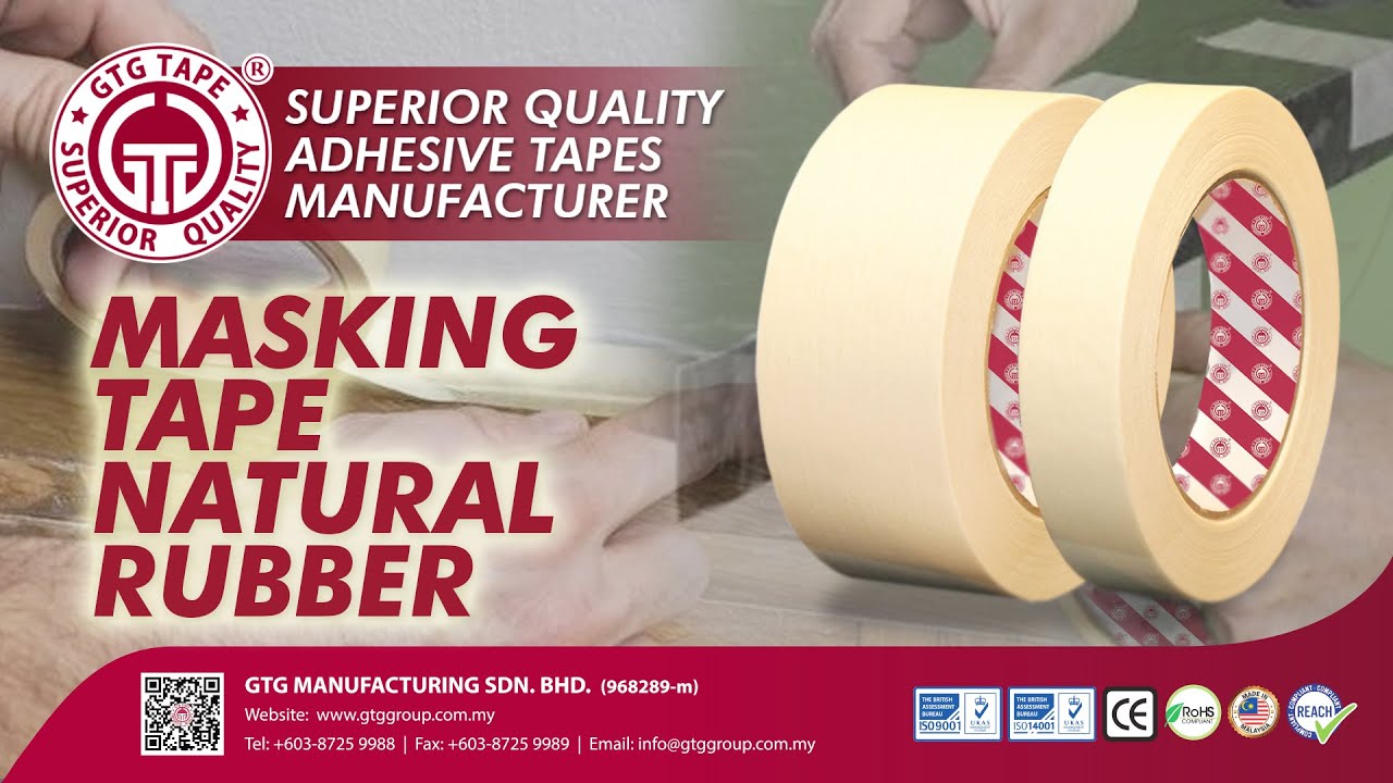 Masking Tape Natural Rubber Manufacturing Processes - YouTube