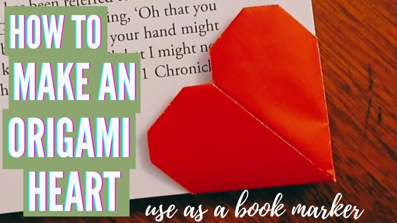 How to make an Origami Heart | Book Marker - YouTube