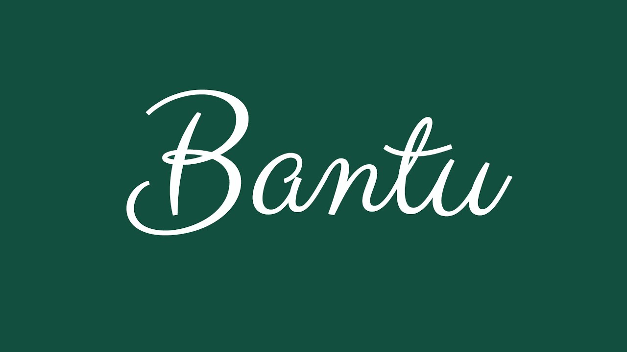 Learn how to Sign the Name Bantu Stylishly in Cursive Writing - YouTube