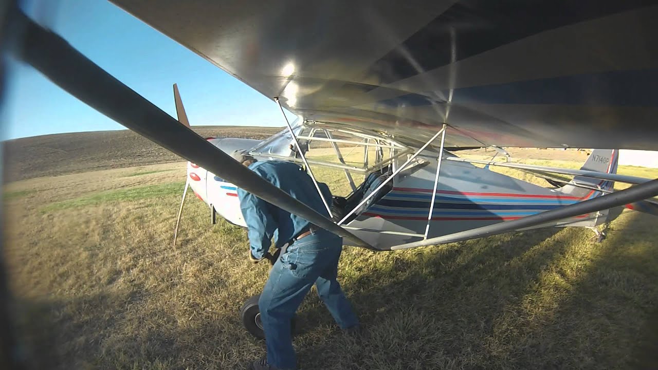 Kitfox II prop start, uphill takeoff - YouTube
