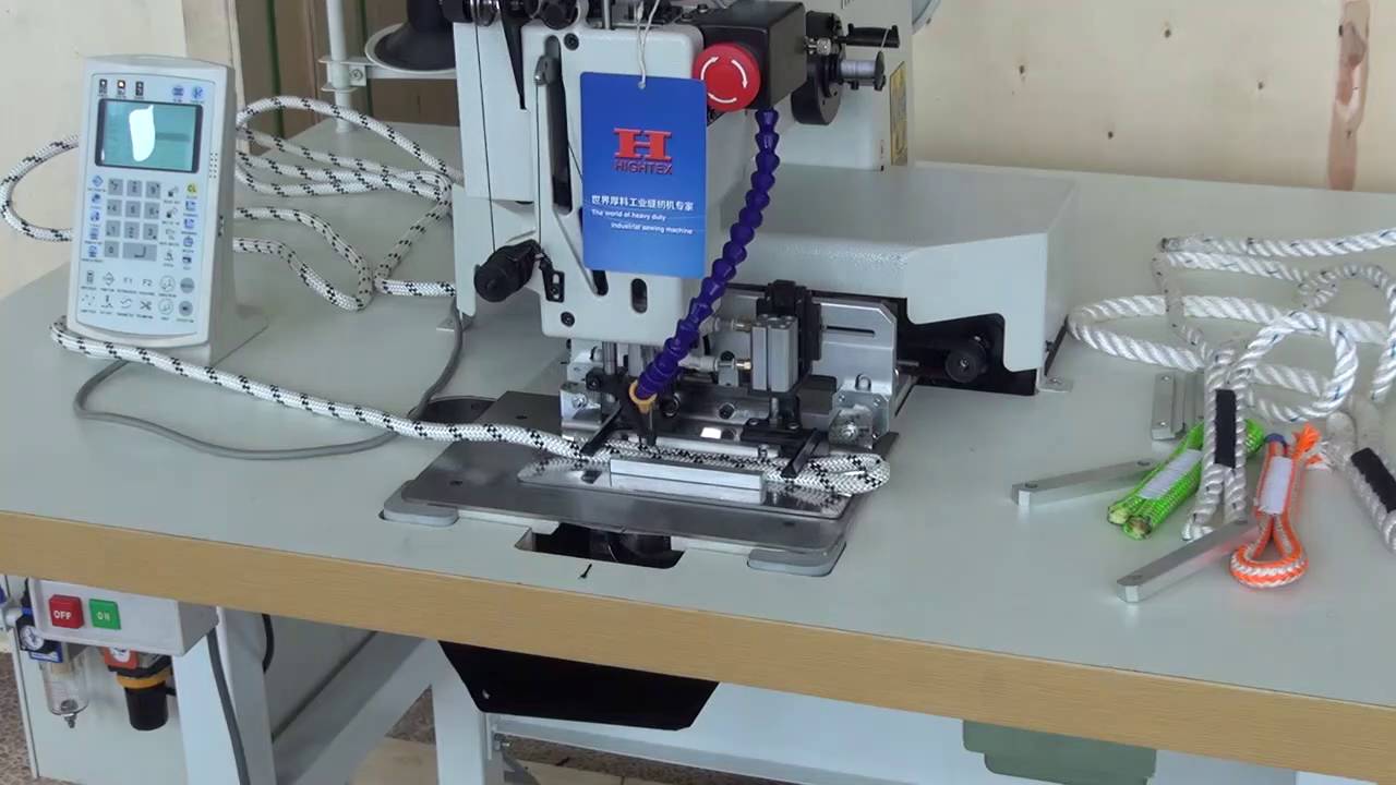 Rope stitching machine for sewn eyes of Indian climbing ropes and cords ...