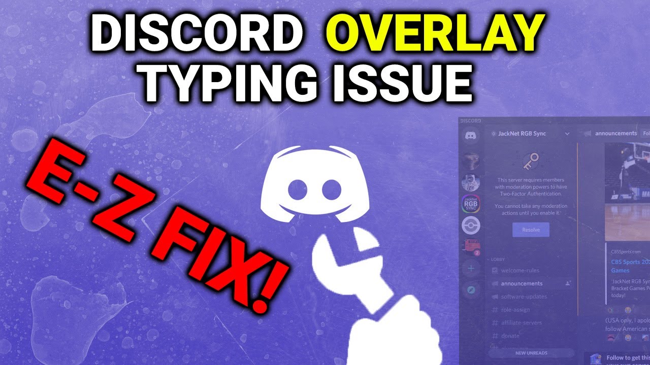 Discord overlay issue - discord overlay typing issue in game - YouTube