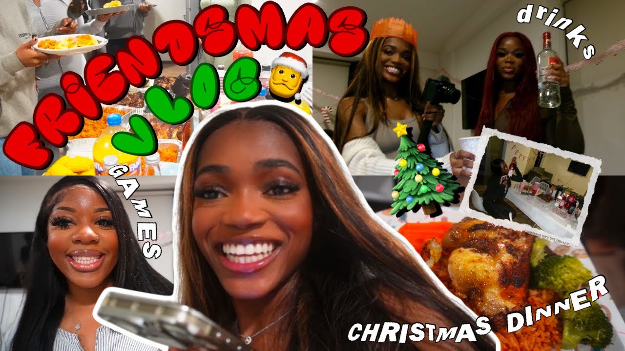 WENT TO A FRIENDSMAS DINNER | GAMES, DRINKS & FRIENDS | VLOG 1 - YouTube