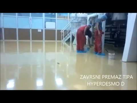 APPLICATION OF HYPERFLOOR 2K IN SERBIA - YouTube