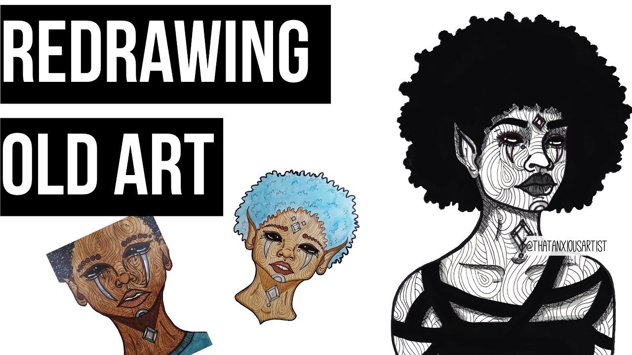 Redrawing My Old Art - Again - YouTube