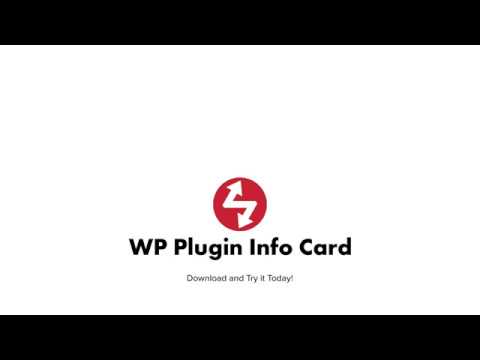 WP Plugin Info Card Tutorial - YouTube