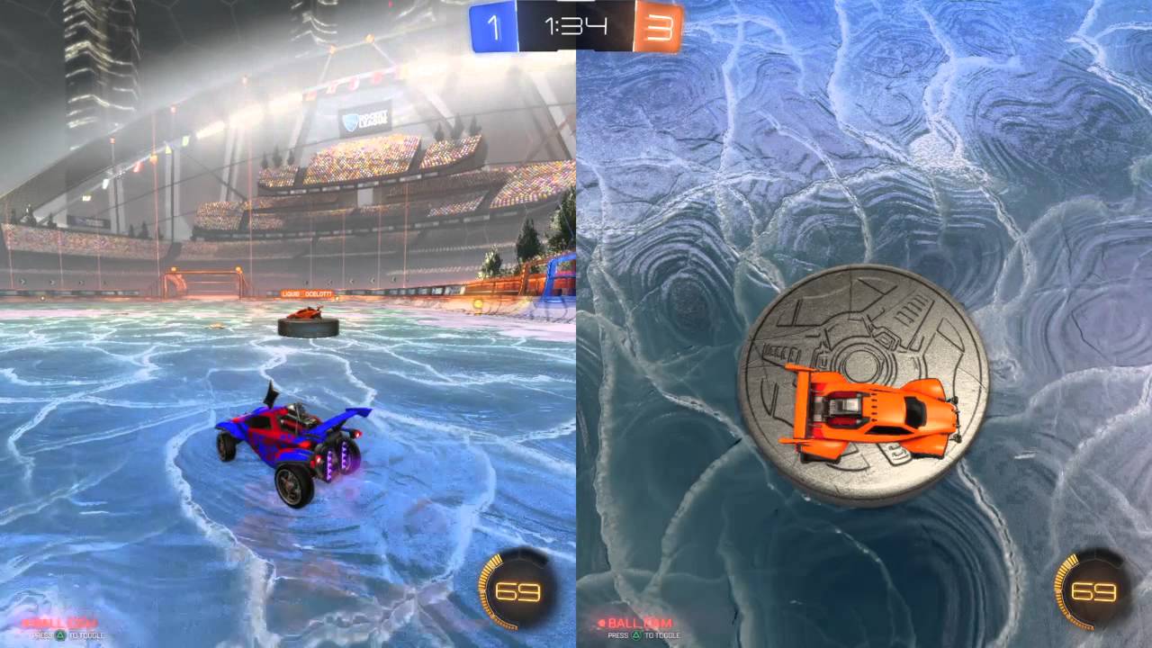 Riding the Puck Rocket League - YouTube