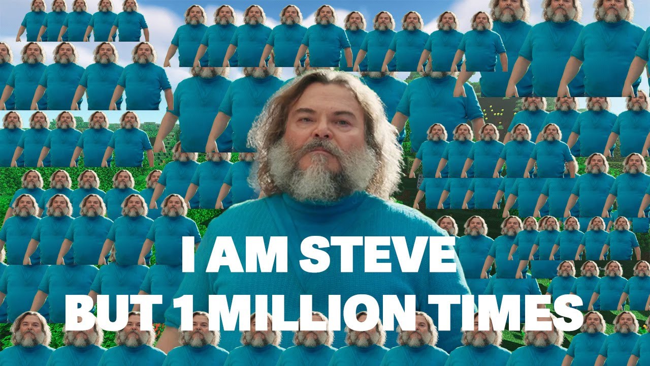 A Minecraft Movie i am steve but 1 MILLION TIMES - YouTube