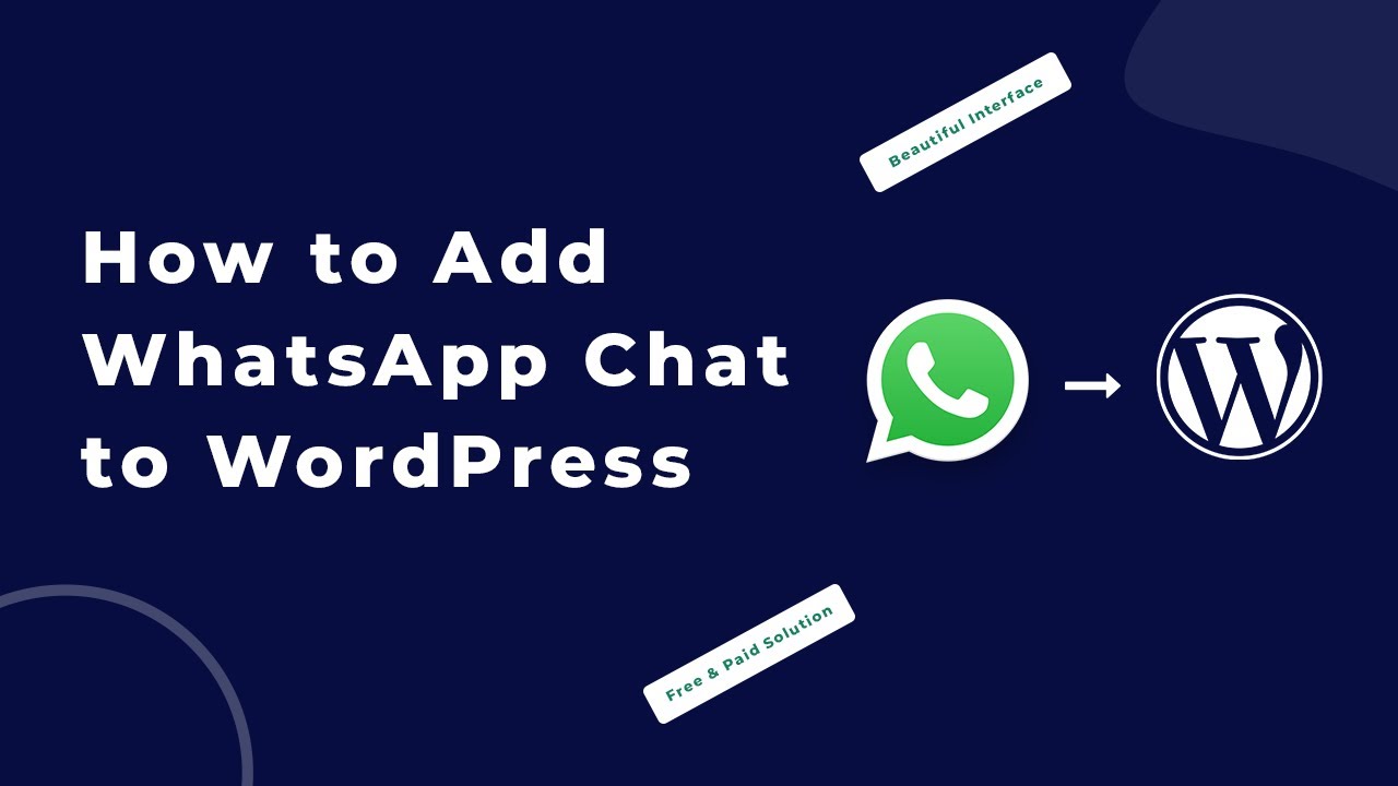 How To Add WhatsApp Chat To WordPress YouTube How To Add WhatsApp Chat To WordPress YouTube
