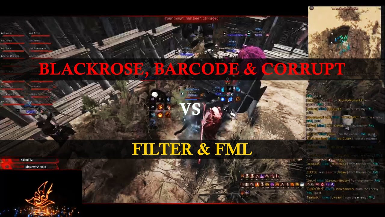BDO - Blackrose, Barcode & Corrupt vs Filter & FML - YouTube