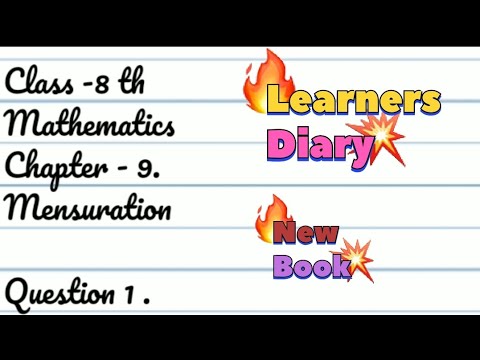 Learners Diary /Class 8 / Science / Ch-9. Mensuration / New Ncert Book ...
