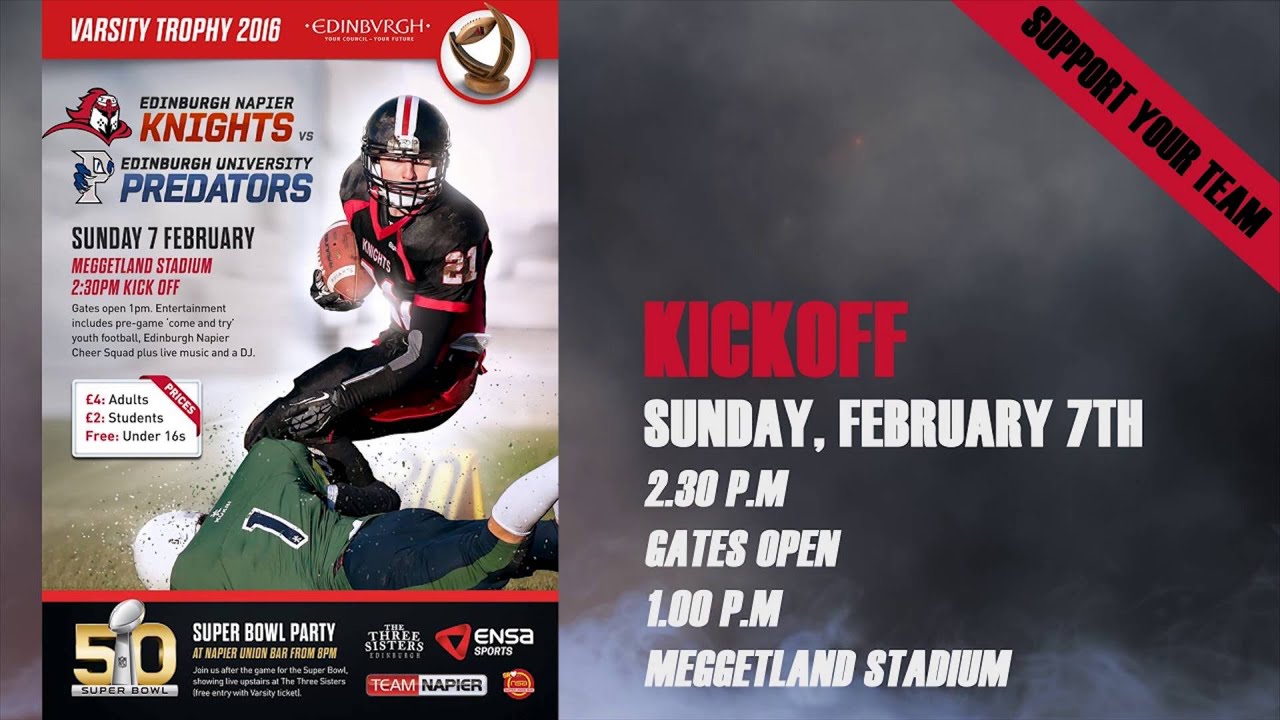 Varsity Game 2016 - Edinburgh Napier Knights vs. Edinburgh Predators ...