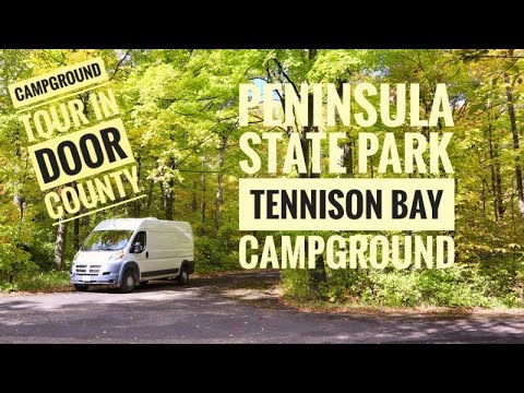 Tennison Bay Campground Tour in Peninsula Point State Park. Wooded ...