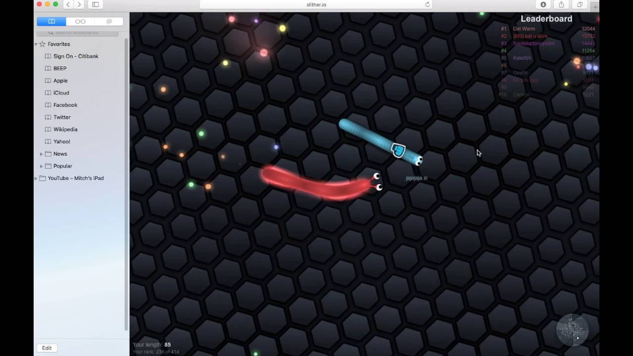 Playing Slither.io and Agar.io - YouTube