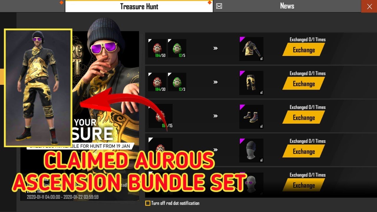 CLAIMED AUROUS ASCENSION BUNDLE | TREASURE HUNT EVENT | FREE BUNDLE | TOPPER GAMER - YouTube
