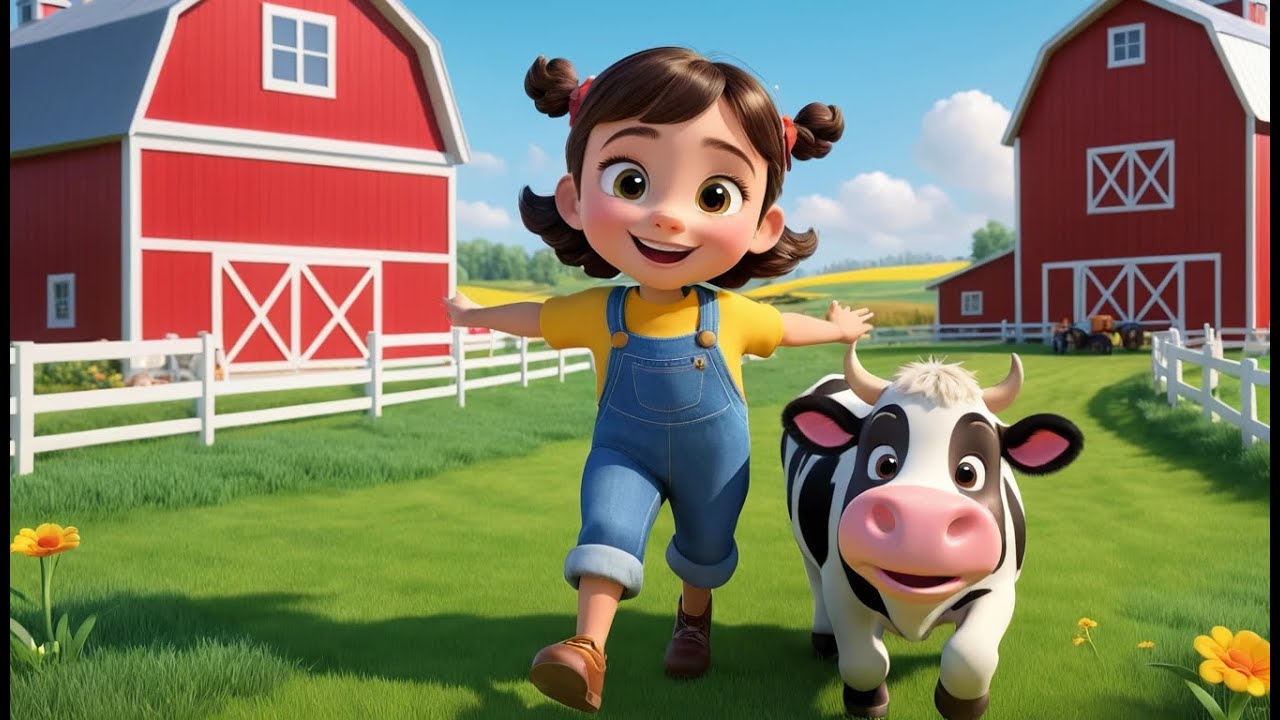 The Dancing Cow Goes Moo, Moo, Moo! | Fun Farm Animal Song for Kids ...